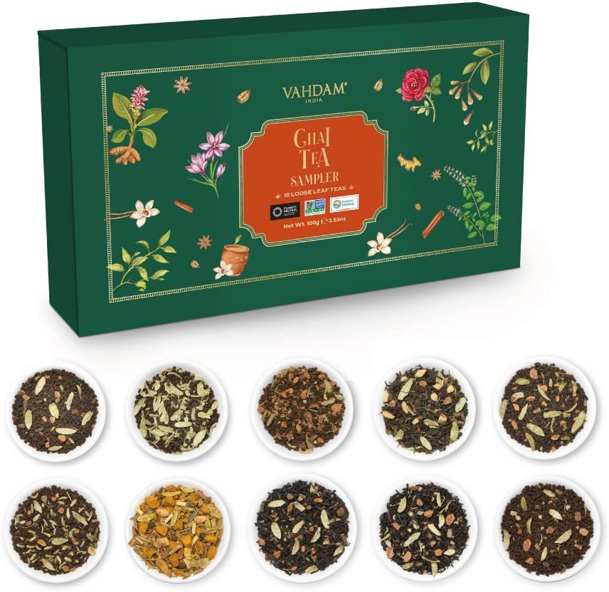 Chai Loose Leaf Gift Sampler 10 Teas | Premium Chai Collection | VAHDAM®